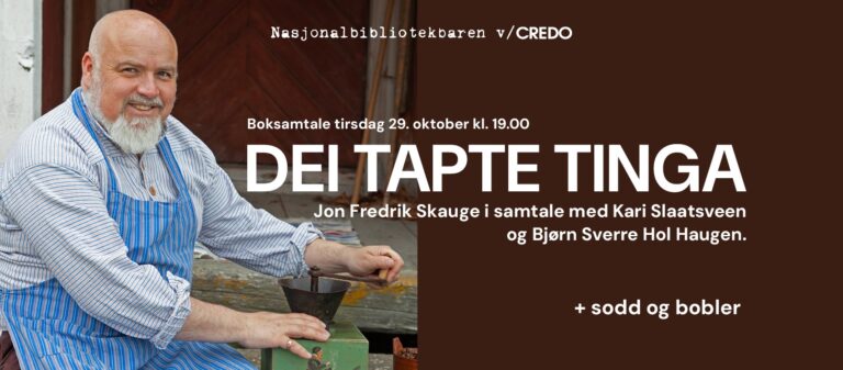 Boksamtale: Dei tapte tinga | Nasjonalbiblioteket